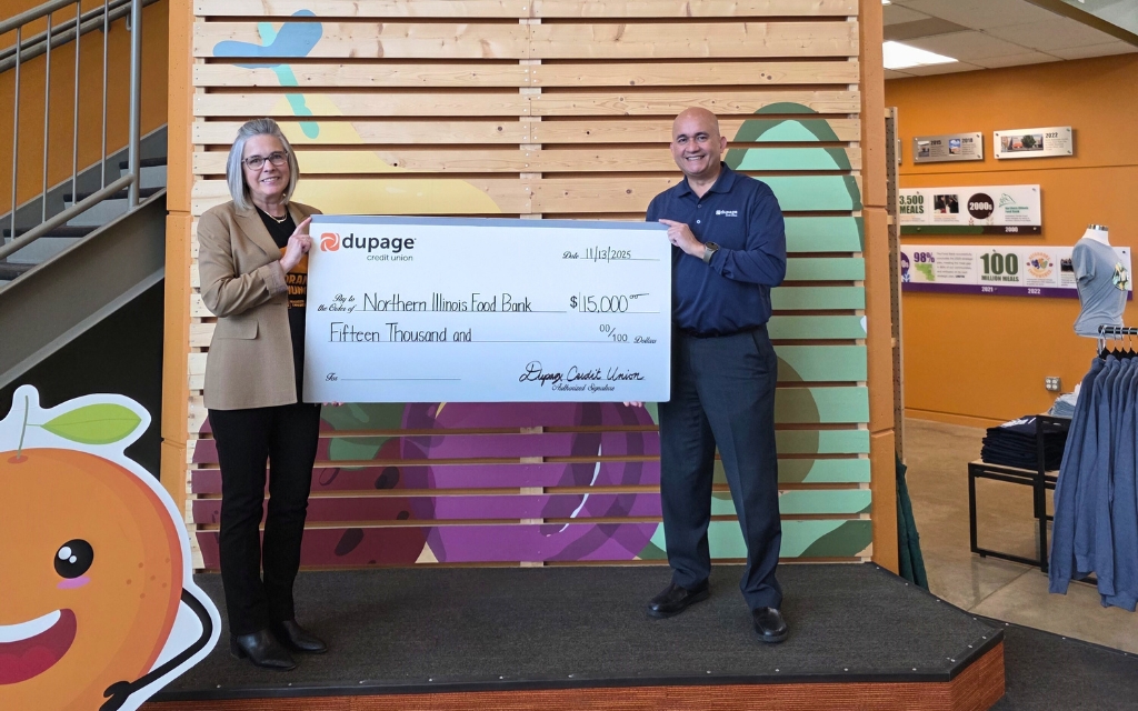 DuPage Credit Union Donates $15,000 to Local Food Banks